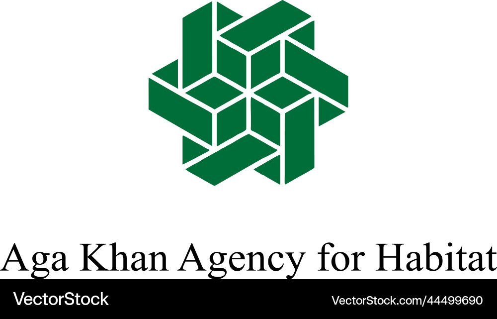 Aga khan agency for habitat logo image Royalty Free Vector