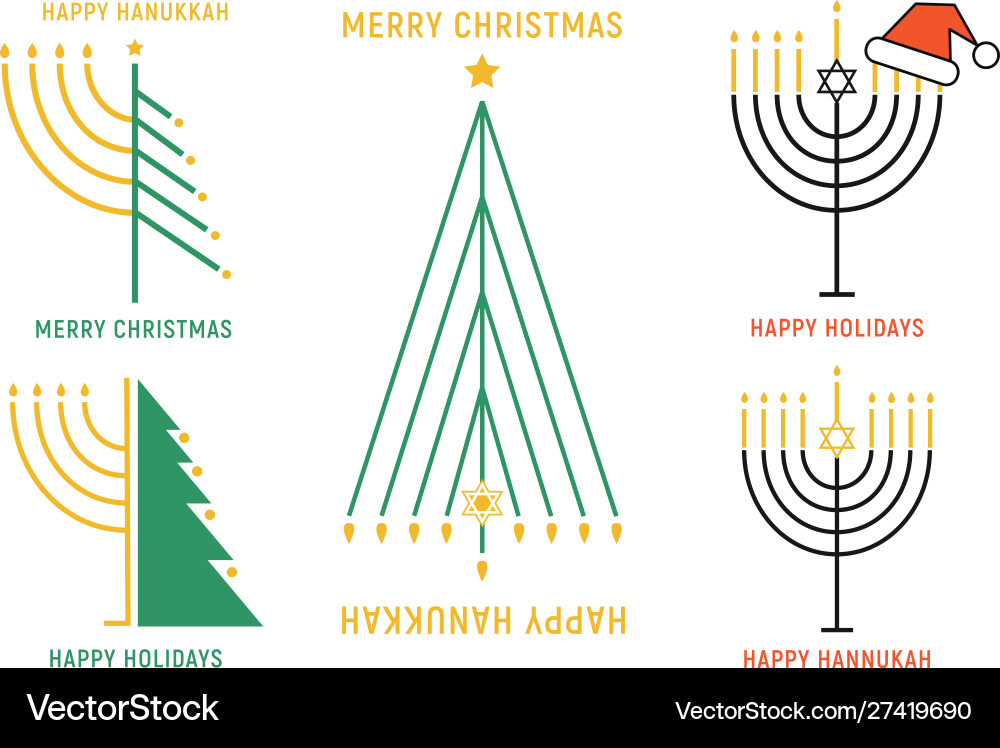 Christmas Hanukkah Vector Images (over 1,700)