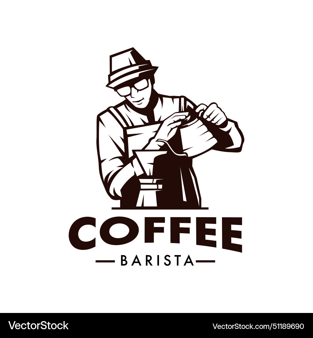 Coffee barista Royalty Free Vector Image - VectorStock