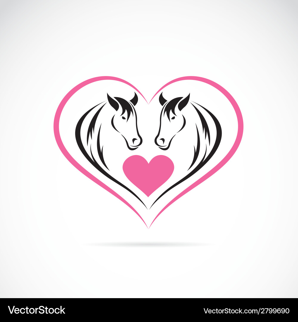 Horse and heart Royalty Free Vector Image - VectorStock