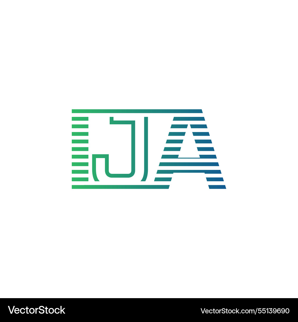 Modern ija logo design letter minimalist Vector Image