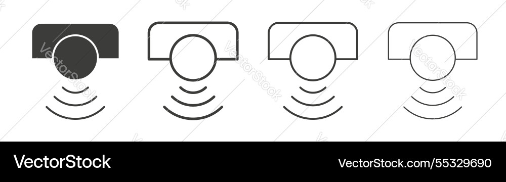 Sensor icons set graphic designs Royalty Free Vector Image
