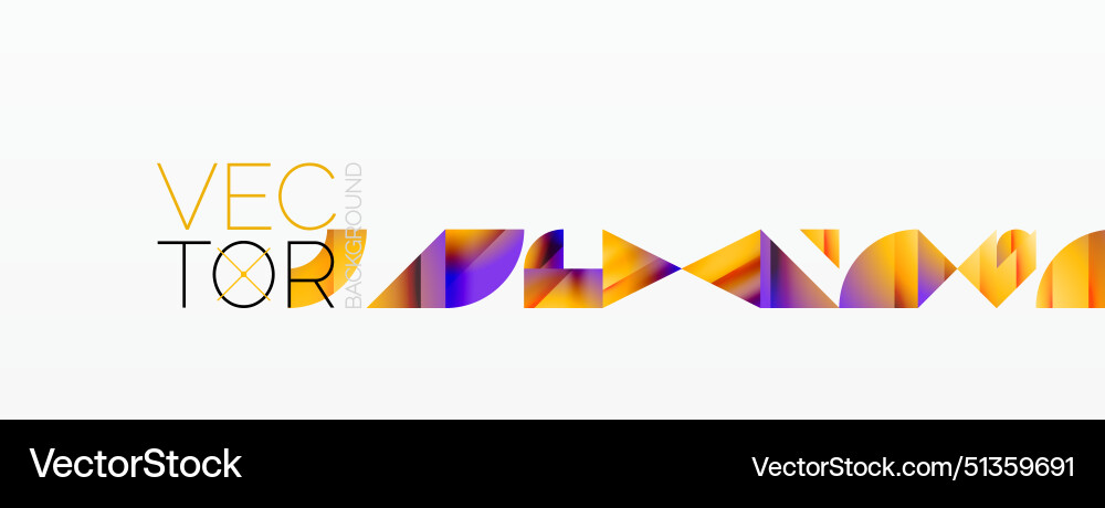 Assorted geometric shapes unite in a minimalistic Vector Image