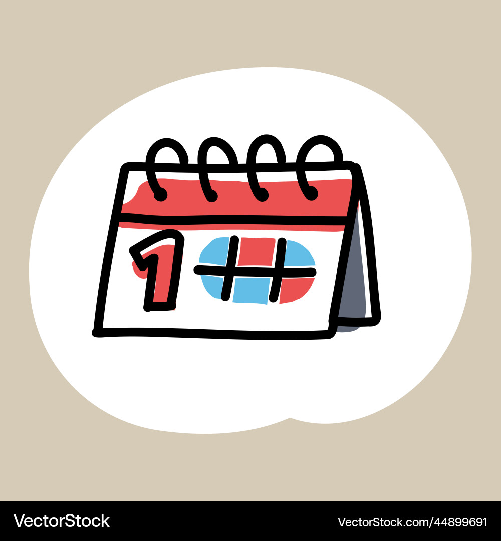 Hand drawn calendar icon Royalty Free Vector Image