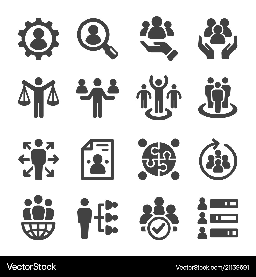 Human Resources Icons Royalty Free Vector Image