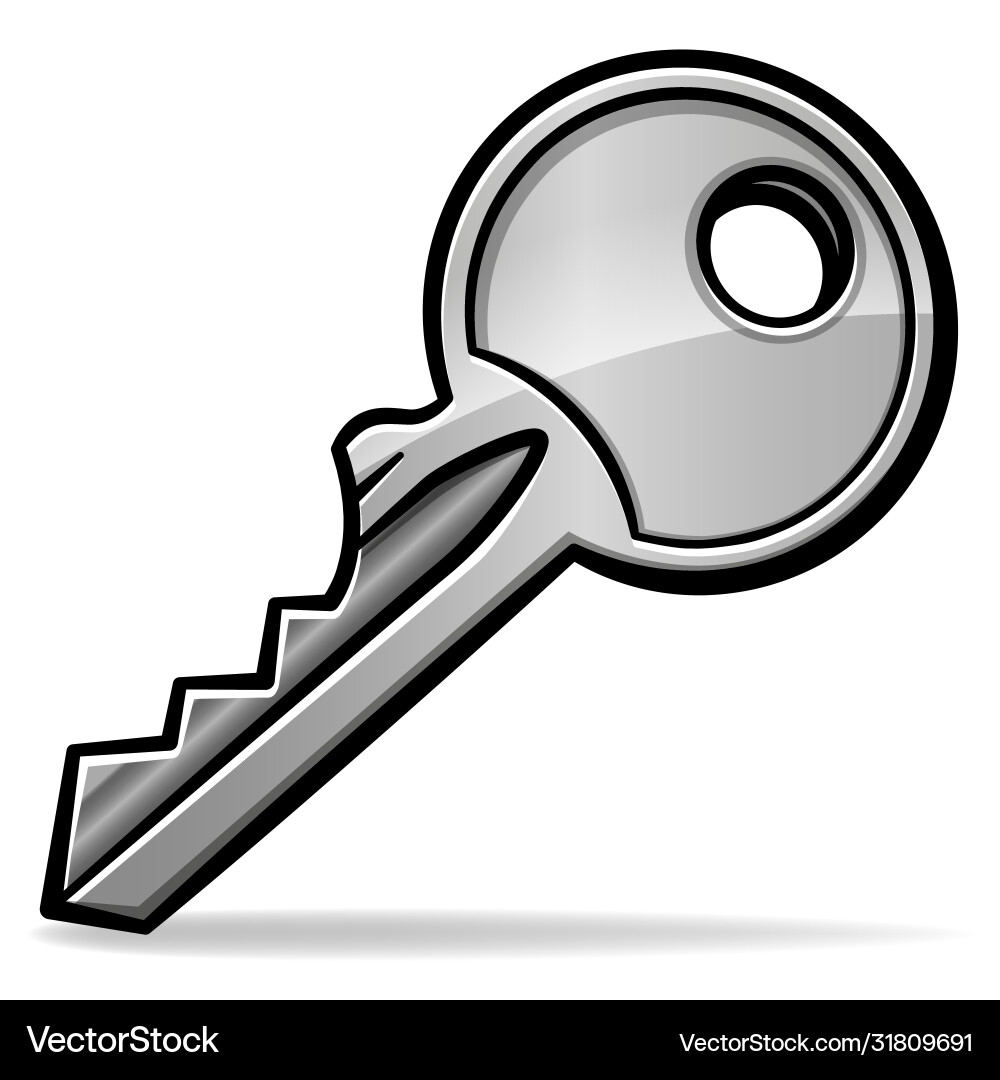 Key cartoon isolated design Royalty Free Vector Image