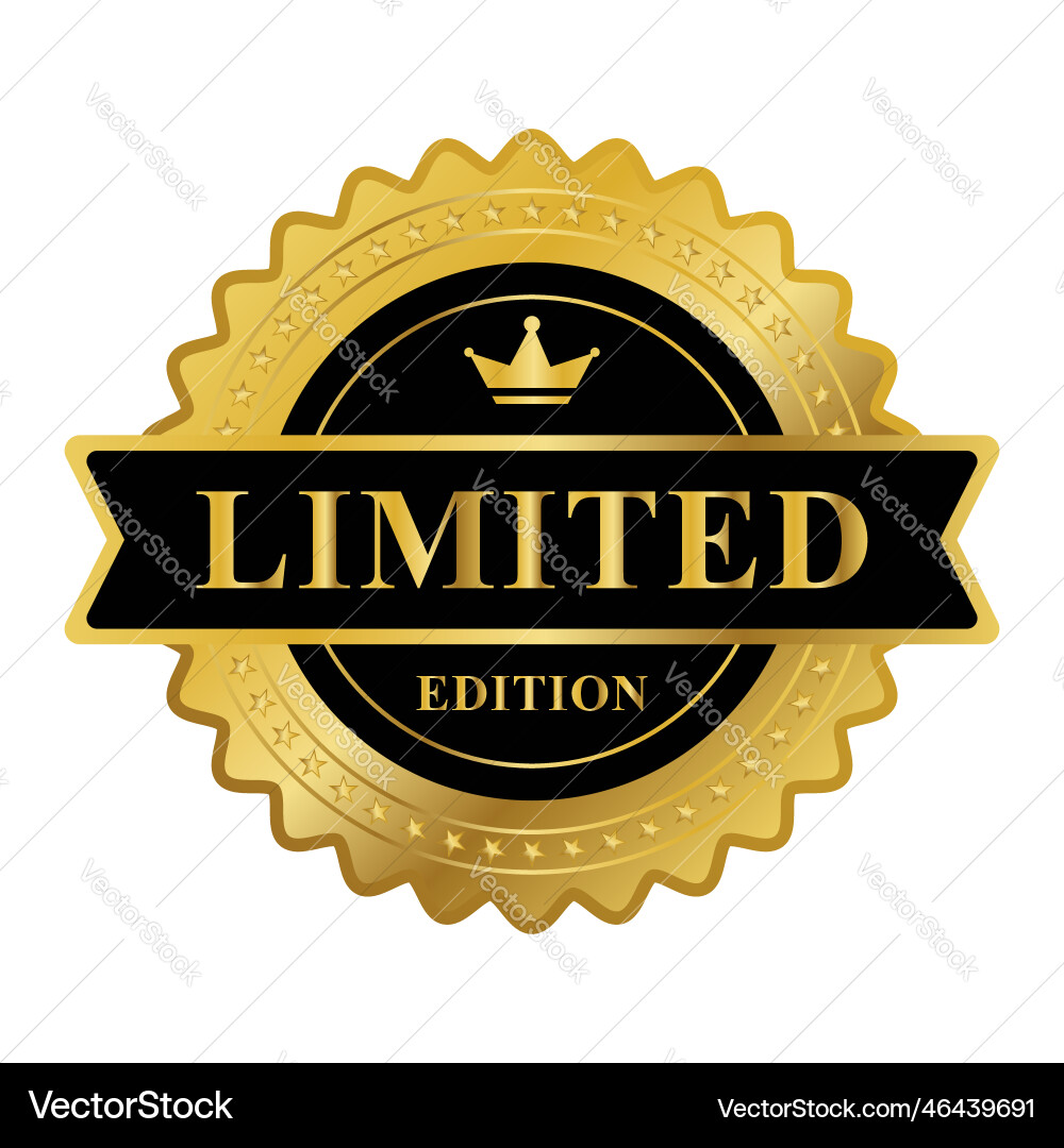 Limited edition badge stamp rubber award Vector Image