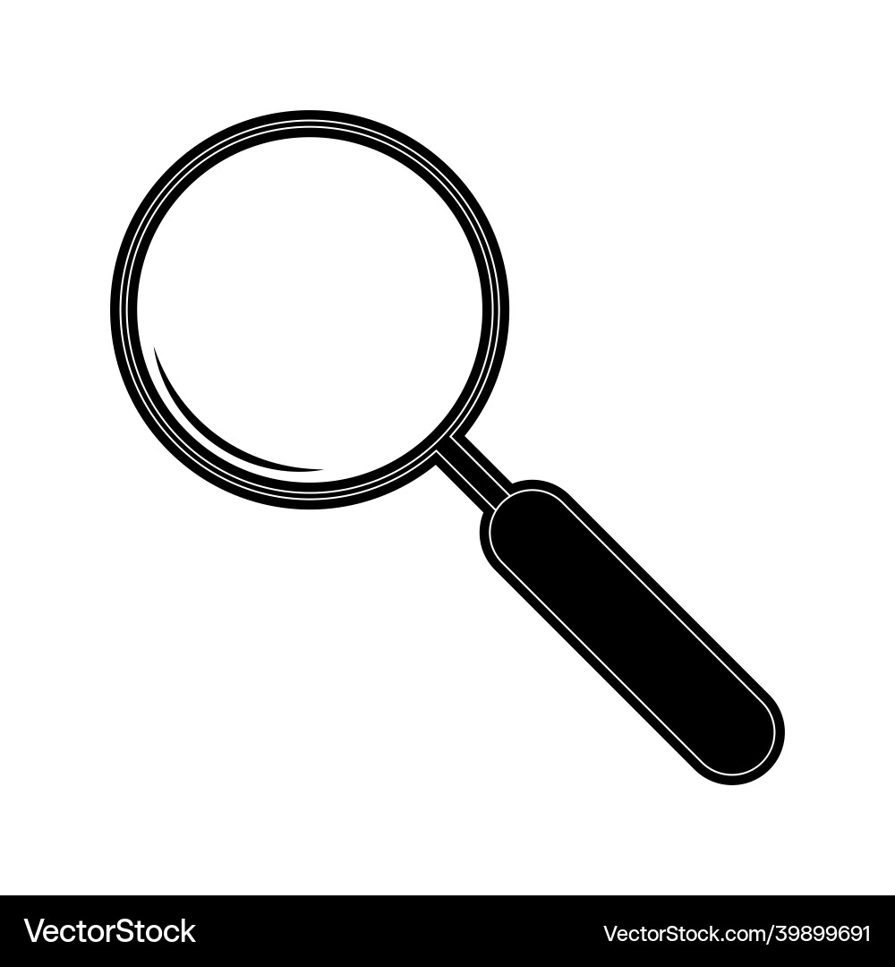 Search magnifying glass icon symbol sleuth Vector Image