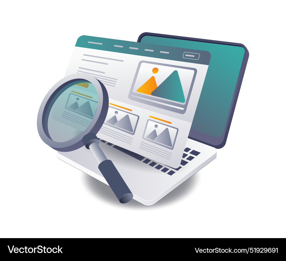 Searching for image inspiration and references Vector Image