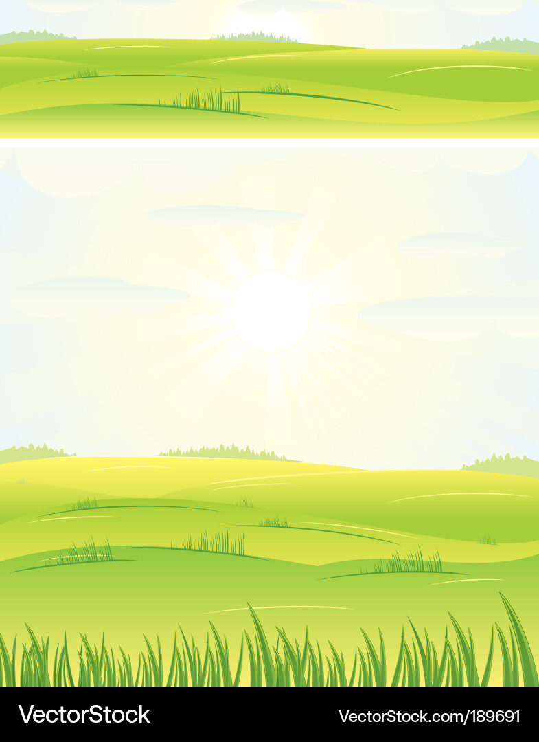Summer landscape Royalty Free Vector Image - VectorStock