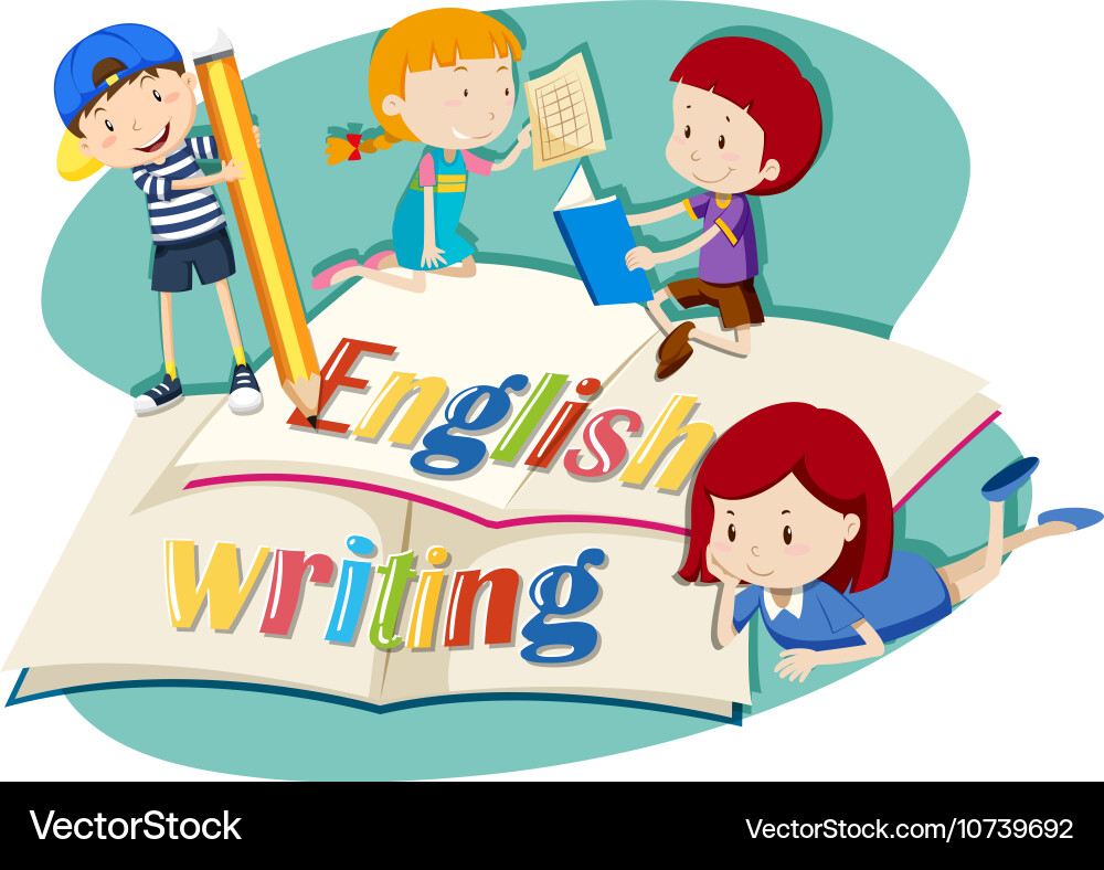 Kids Learning English Clipart