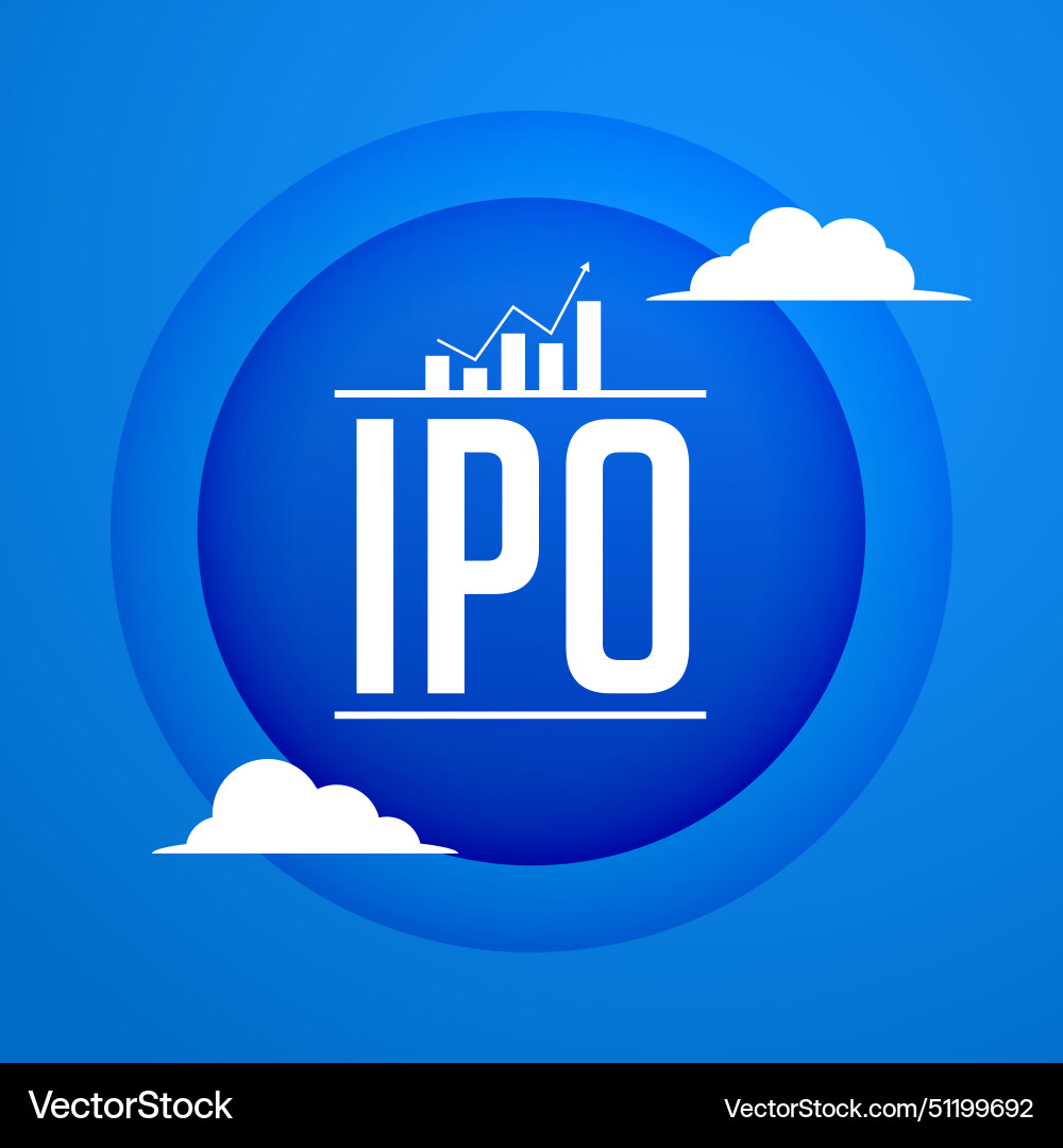 Company ipo stock launch concept background design