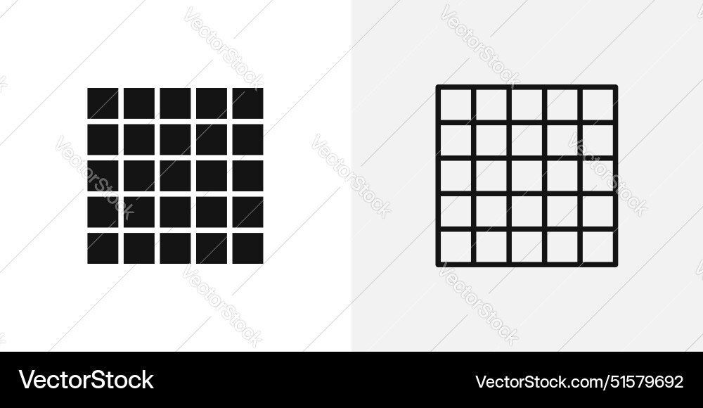 Grid icon icon set Royalty Free Vector Image - VectorStock