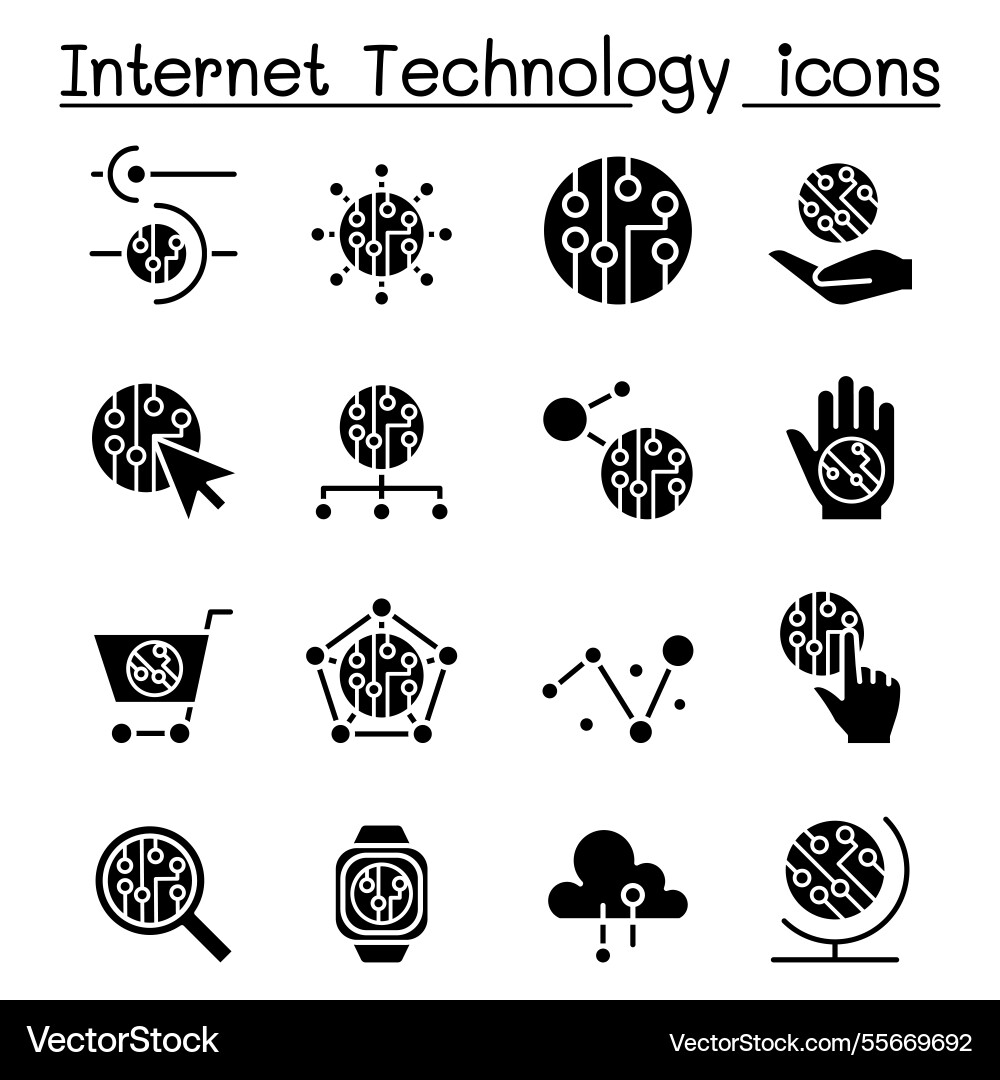 Internet technology and data communication icon Vector Image