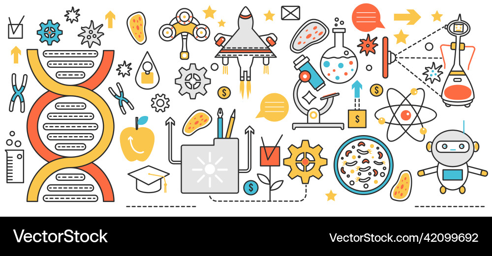 Science research technology scientific laboratory Vector Image