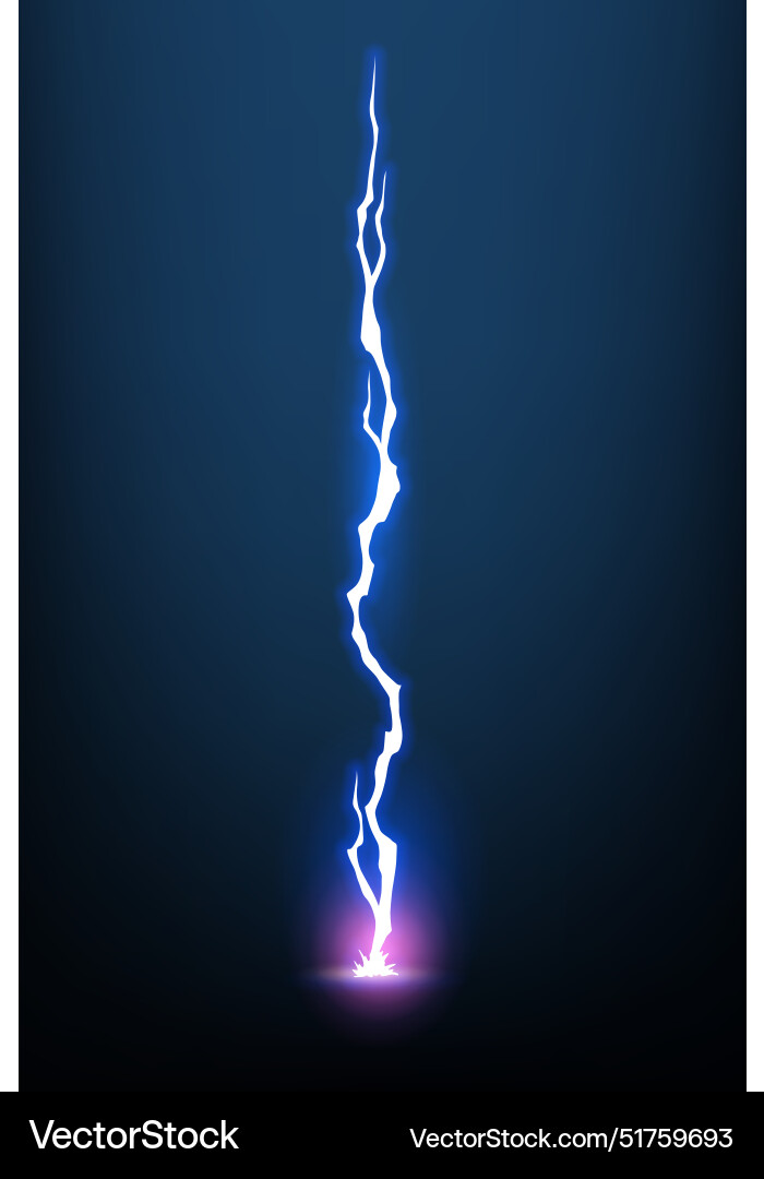 Blitzanimation mit Funkenstrom Lizenzfreies Vektorbild