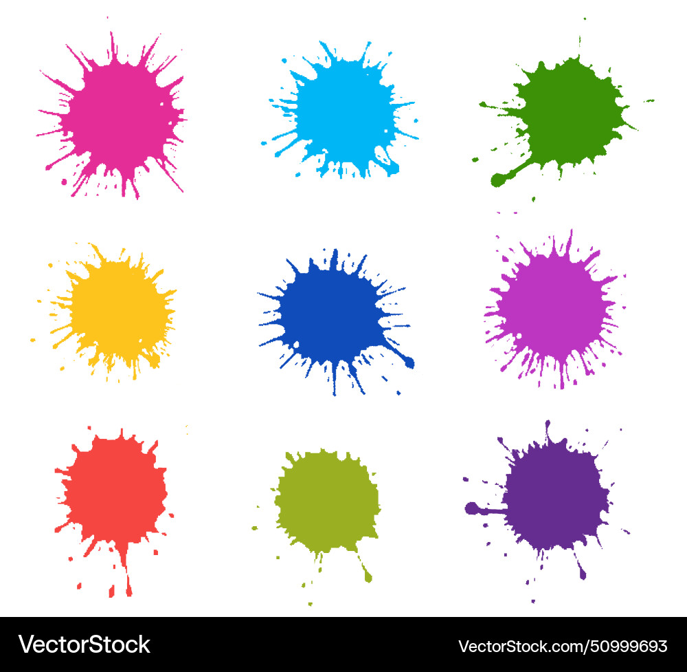 Bright blots set isolated white background Vector Image