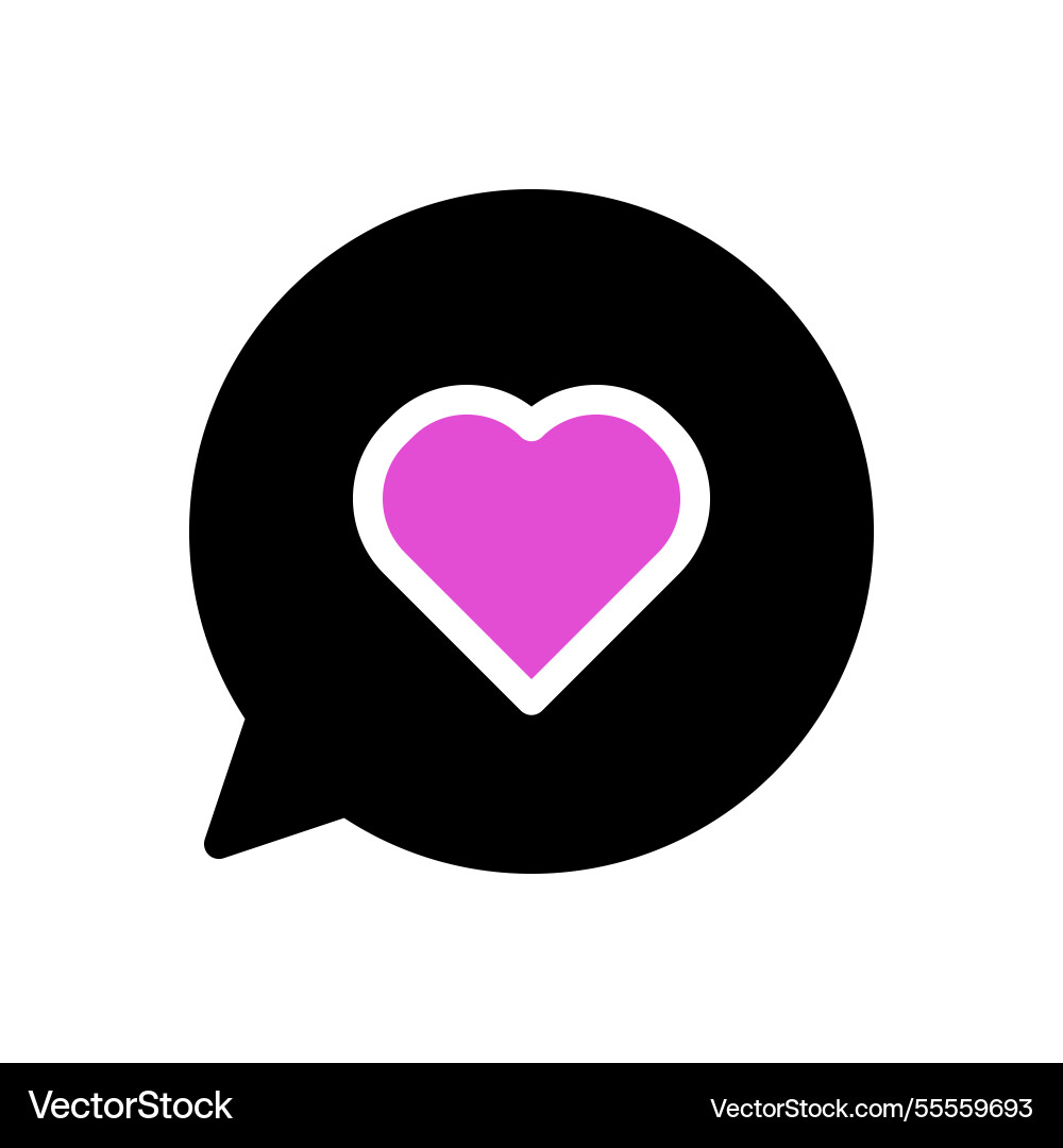 Heartfelt message bubble for social connection Vector Image