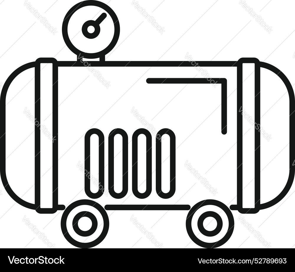 Industrial air compressor showing pressure gauge Vector Image
