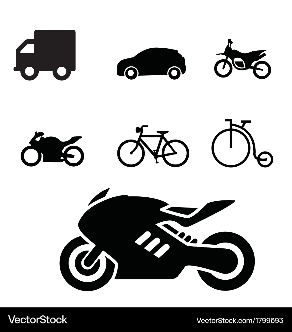 Set of vehicles icon Royalty Free Vector Image
