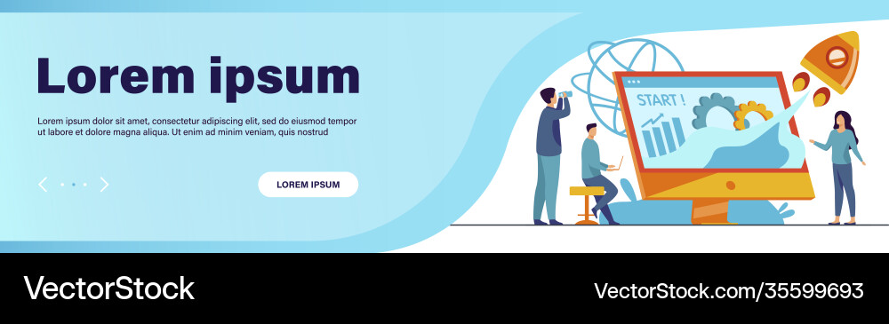 Team starting project Royalty Free Vector Image