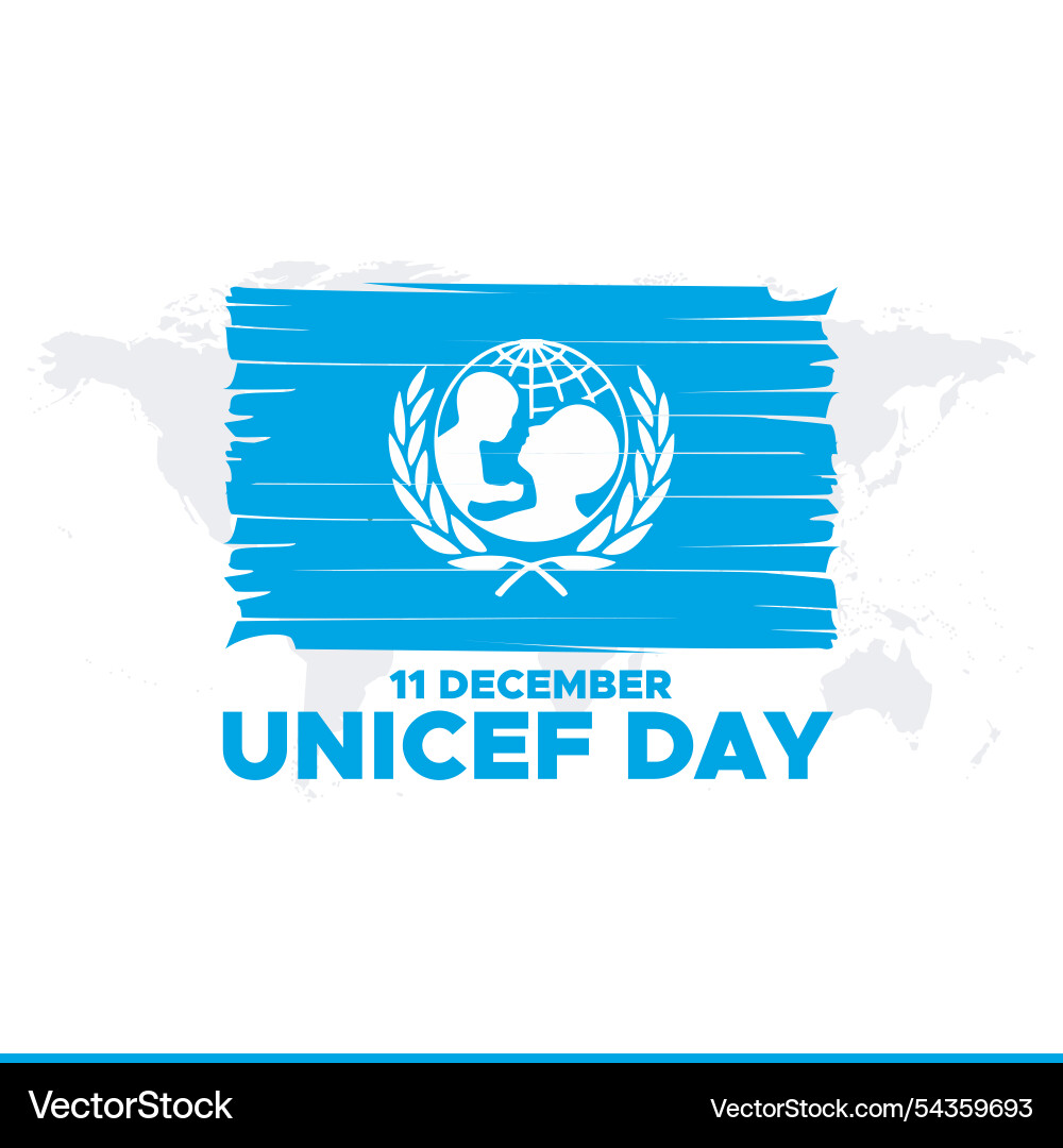 Unicef day celebration poster Royalty Free Vector Image