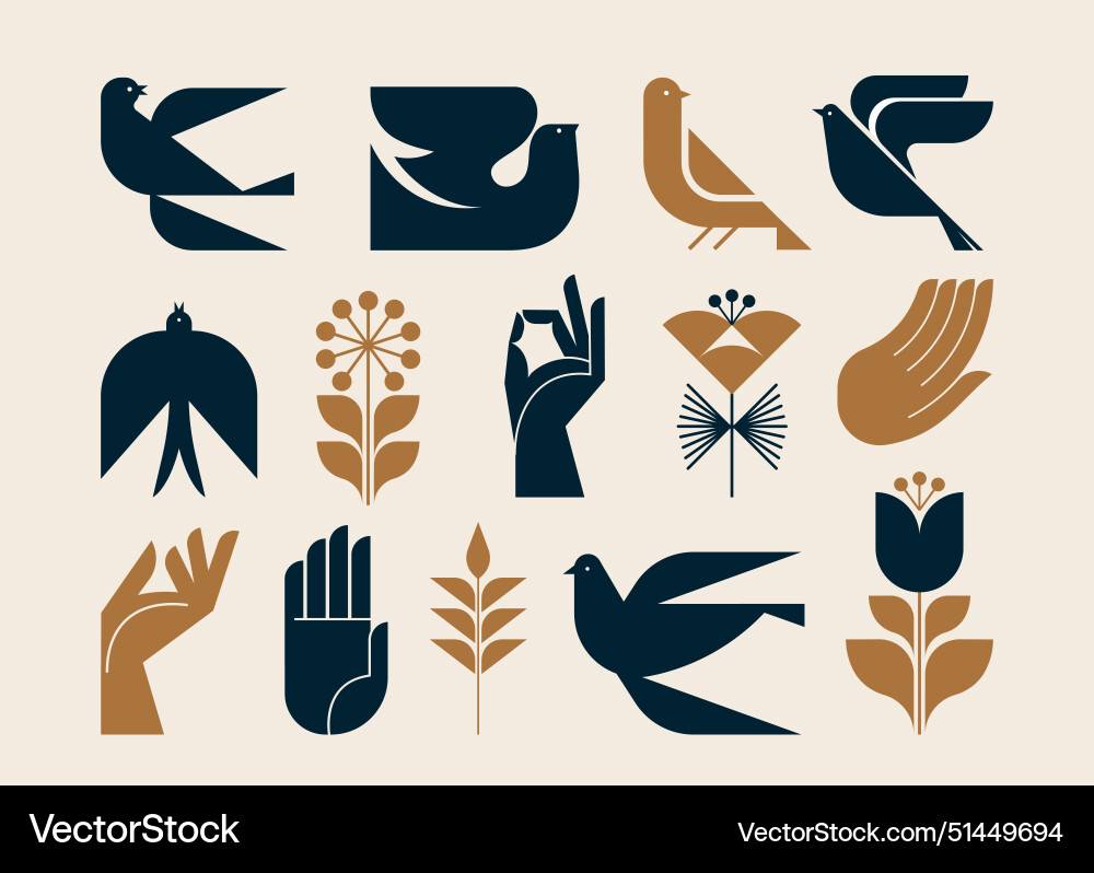 Black gold and white modern symbolist design Vector Image