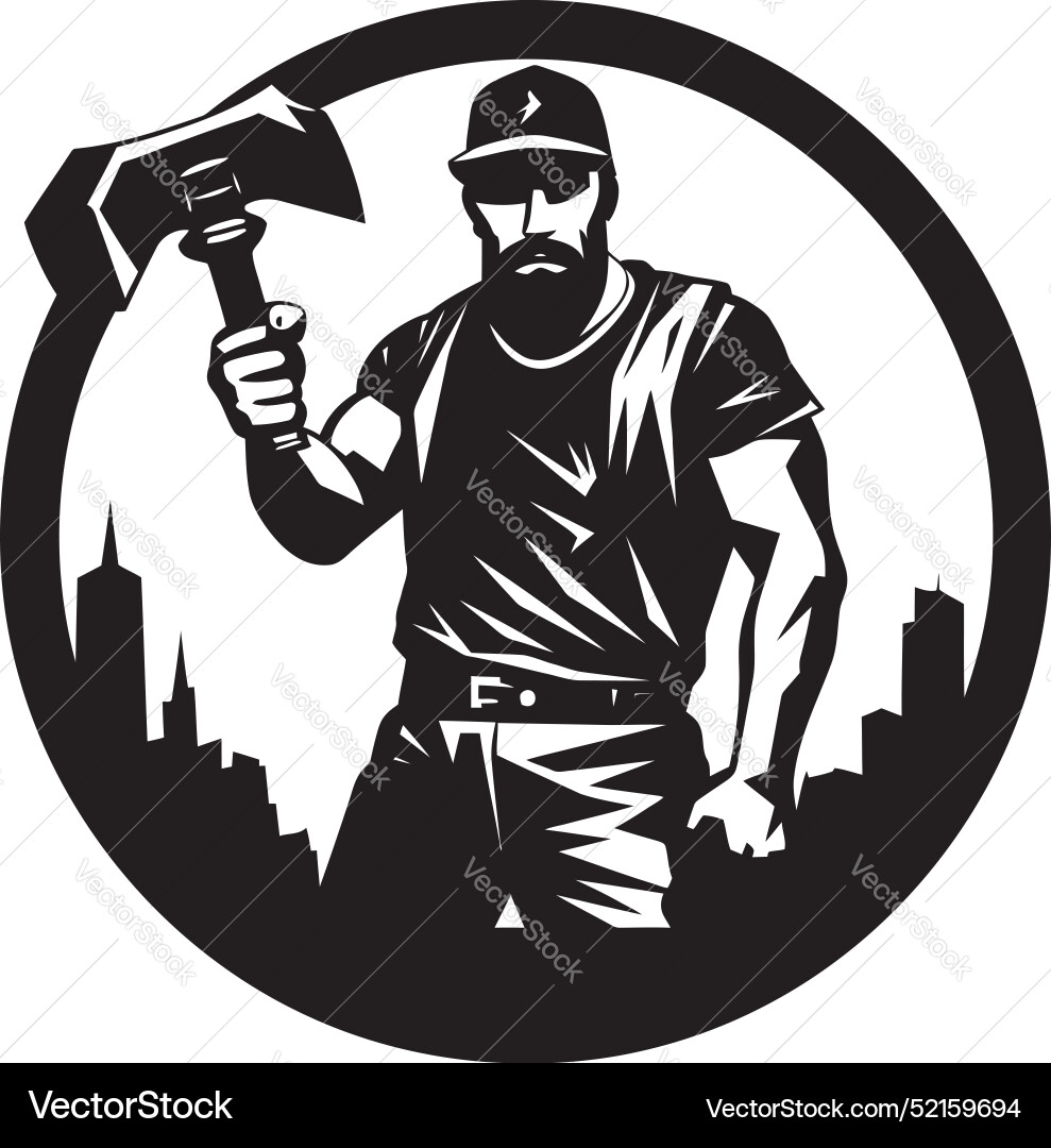 Constructive craftsmanship construction worker Vector Image