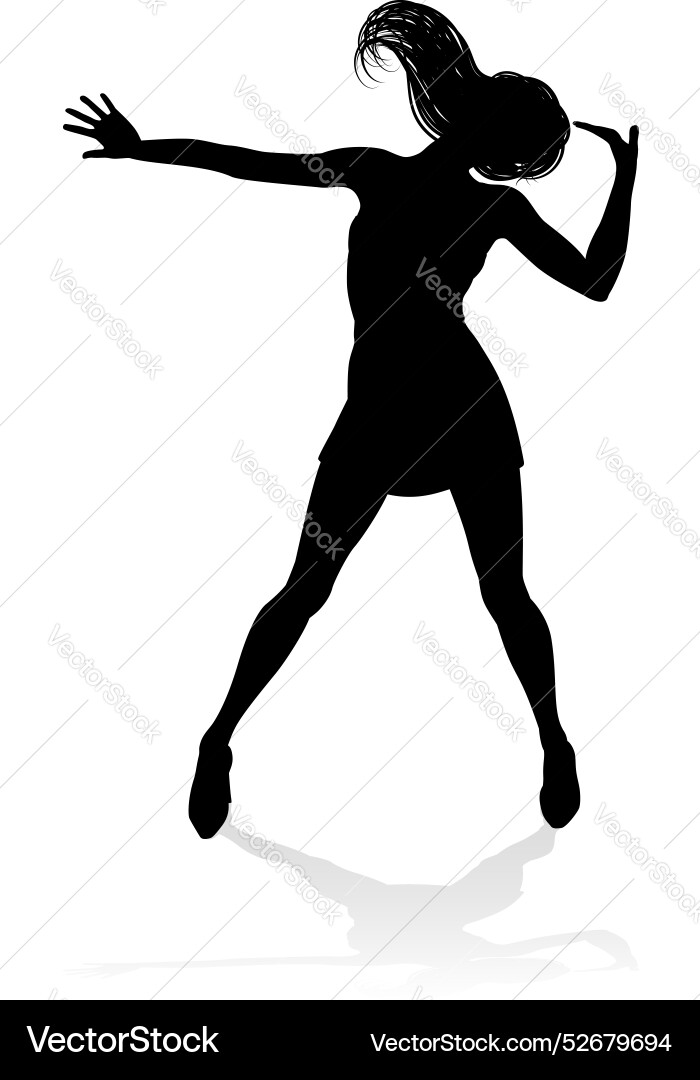 Dance dancer silhouette Royalty Free Vector Image