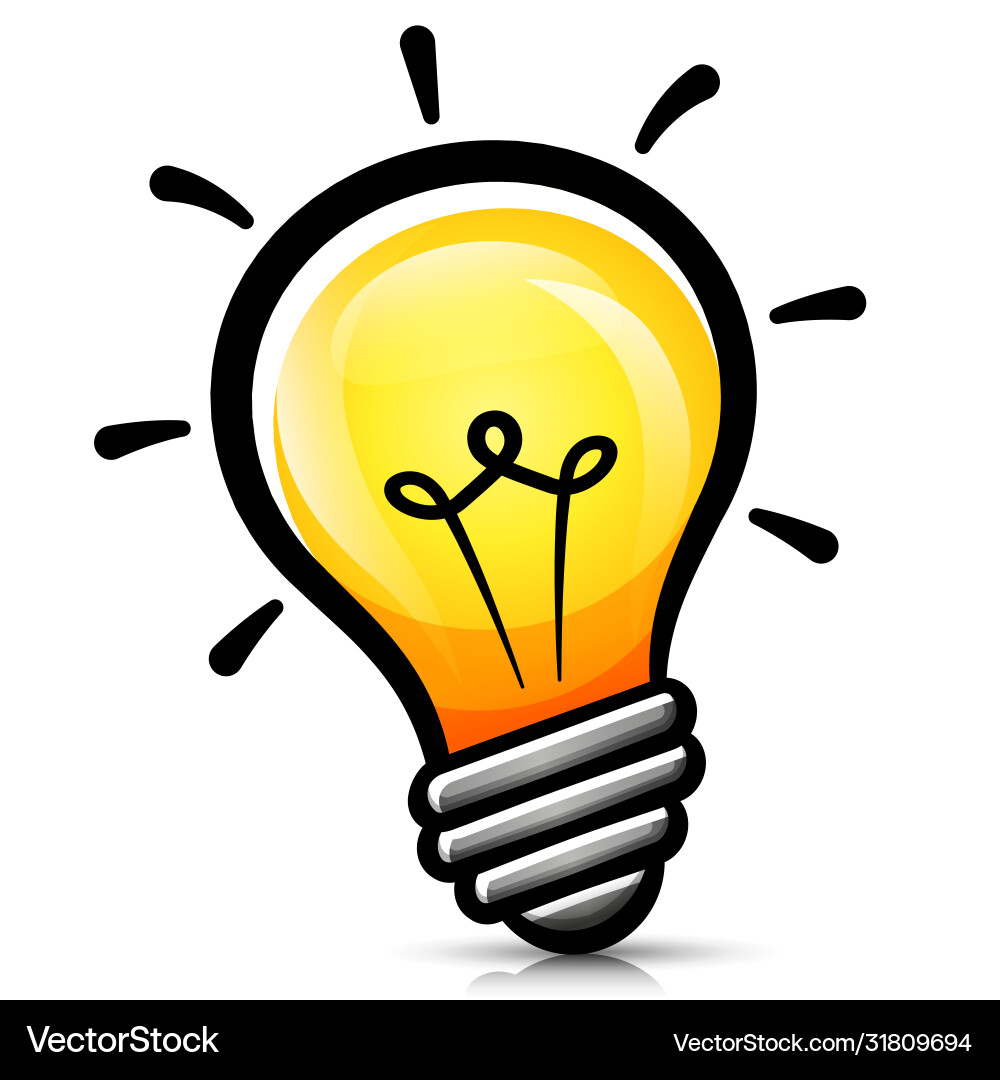 Light bulb cartoon isolated Royalty Free Vector Image
