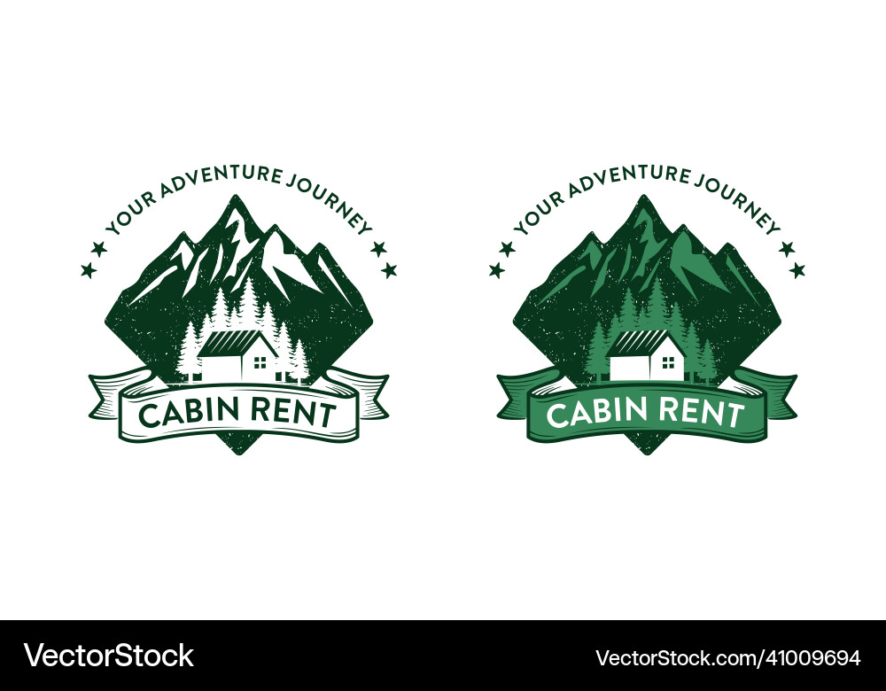 Outdoor house rent logo design template Royalty Free Vector