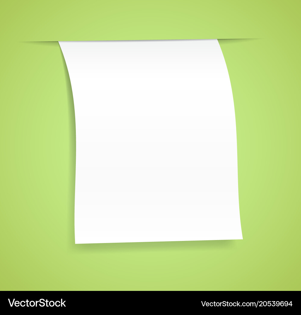 Paper sheet Royalty Free Vector Image - VectorStock