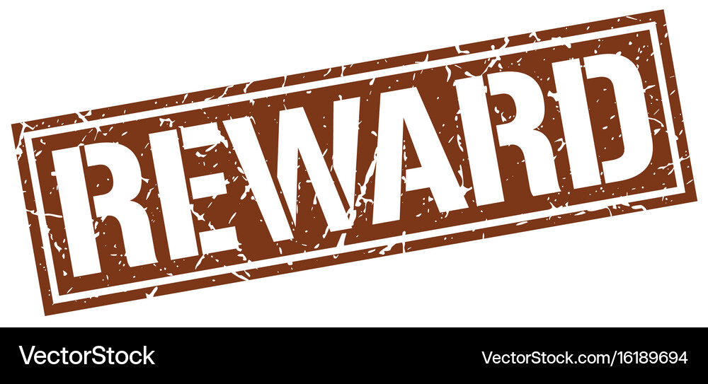 Reward square grunge stamp Royalty Free Vector Image