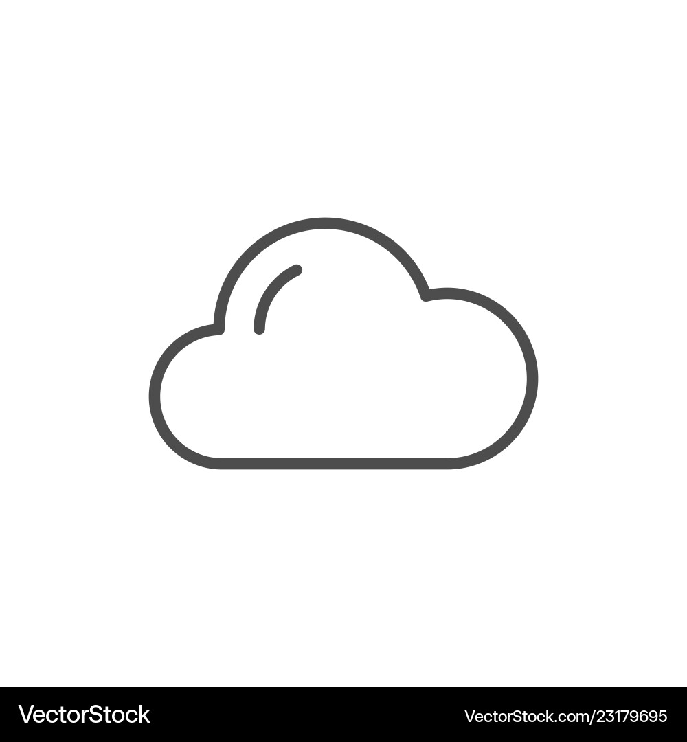 Cloud line icon Royalty Free Vector Image - VectorStock