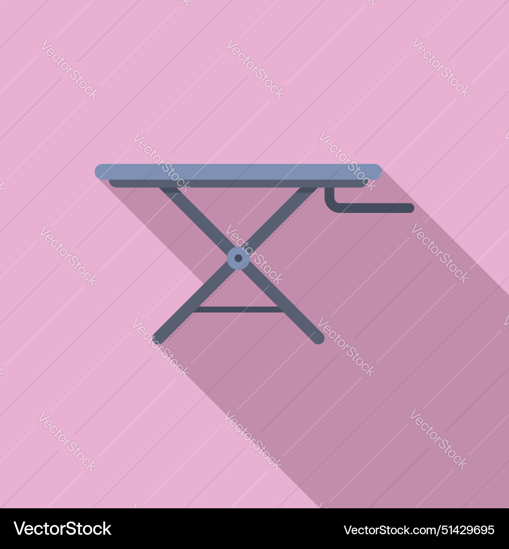 Flat design of an ironing board Royalty Free Vector Image