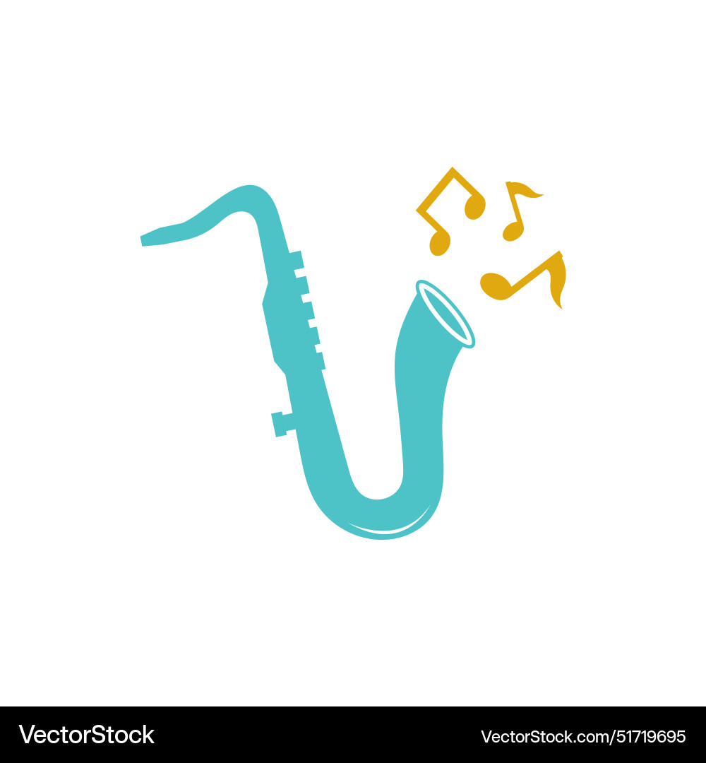 Saxophone logo icon Royalty Free Vector Image - VectorStock
