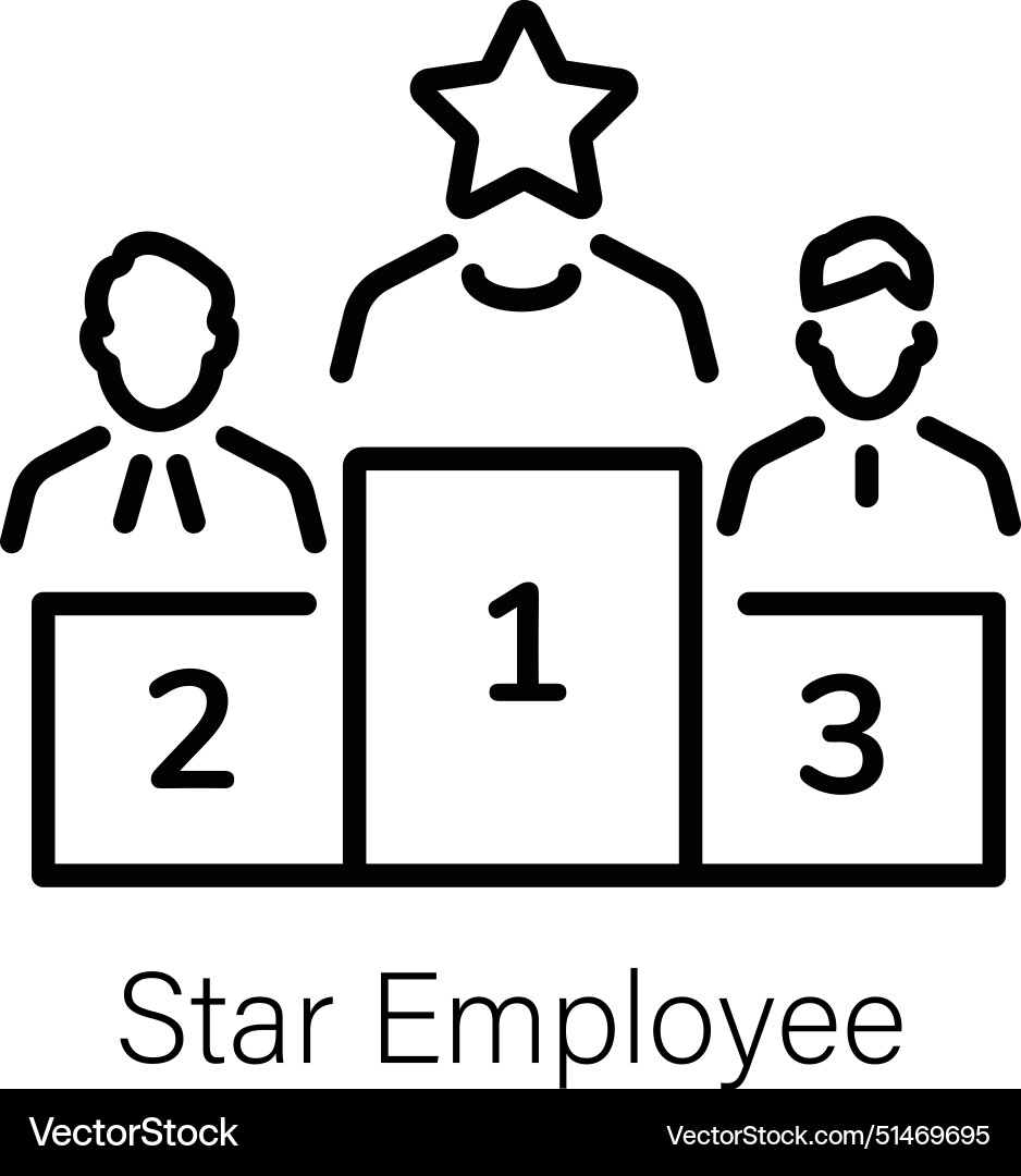 Star employee Royalty Free Vector Image - VectorStock