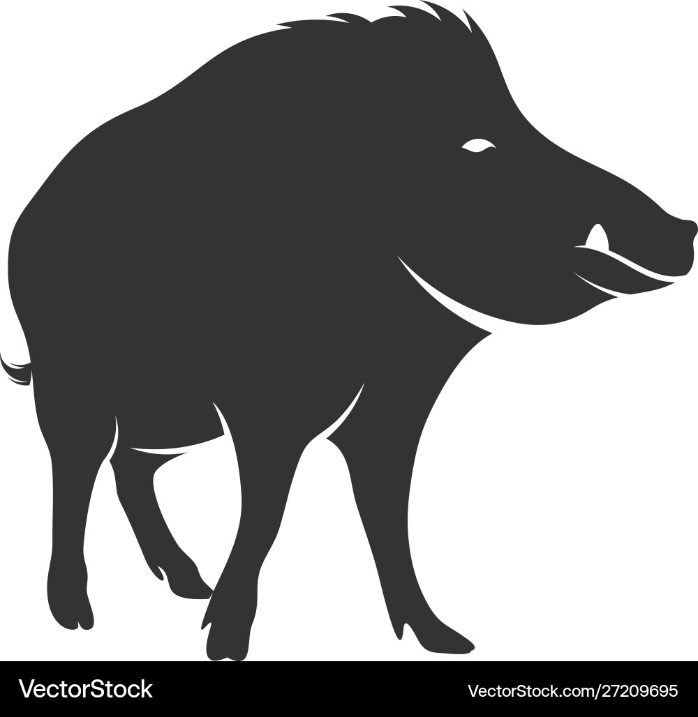 Wild boar logo design template icon symbol Vector Image