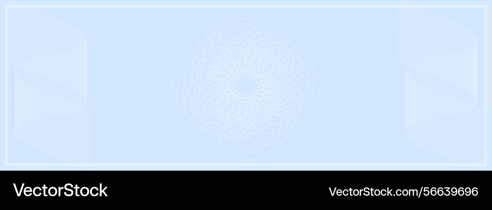 Blank with pattern and watermark lines voucher Vector Image