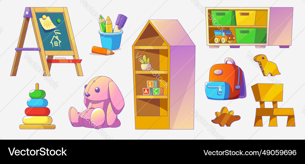 Colorful Preschool Playroom Royalty Free Vector Image
