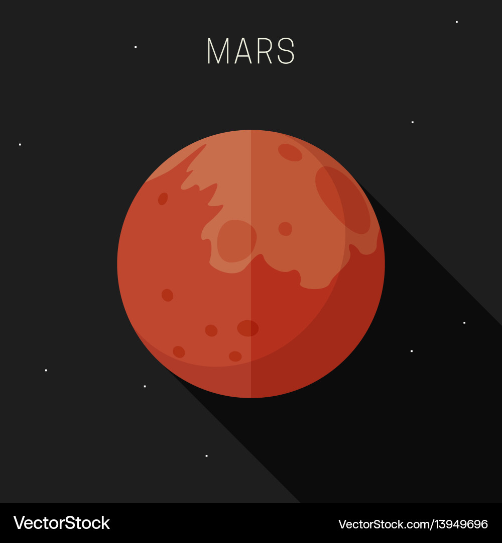 Mars Planet in Space Royalty Free Vector Image