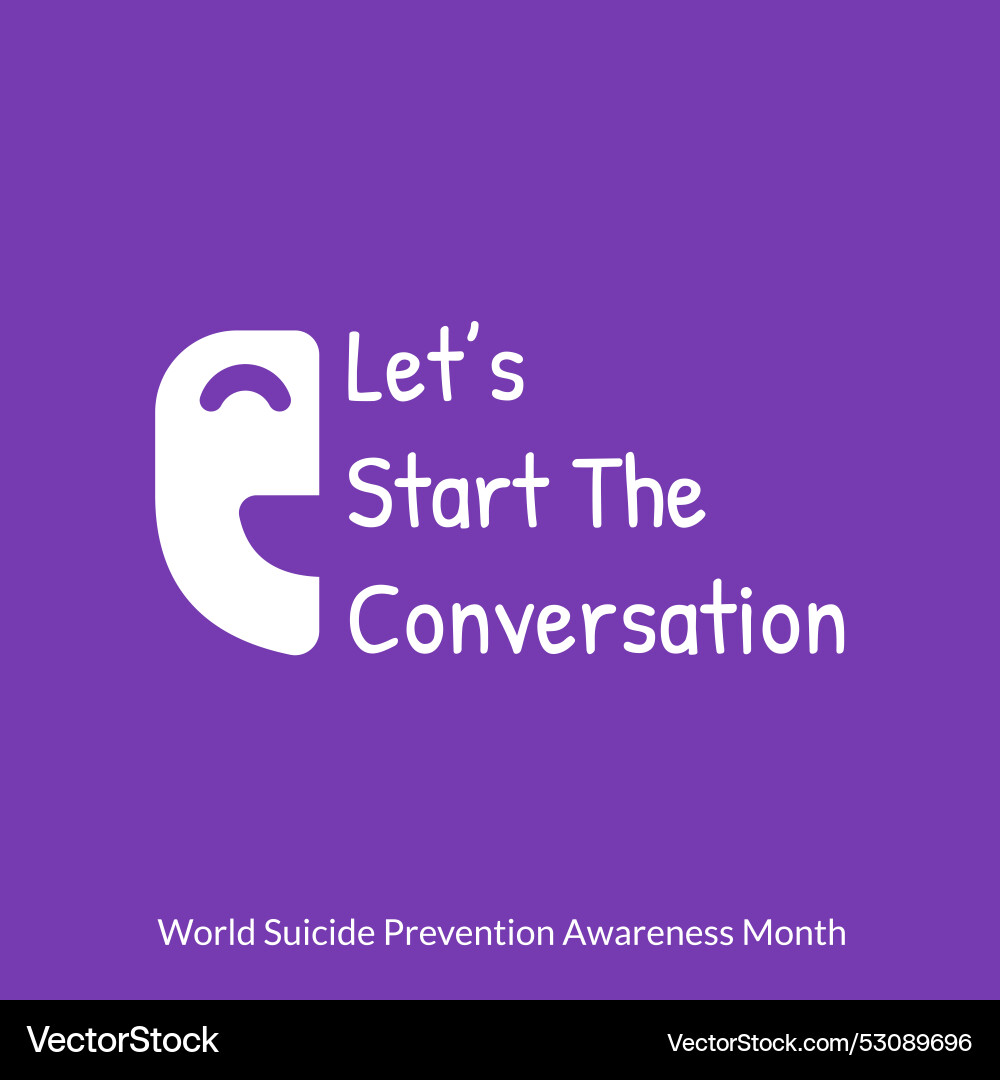 Suicide prevention awareness design - change Vector Image