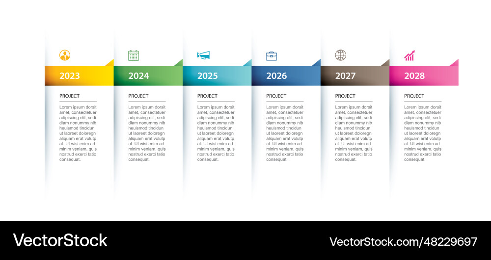6 data infographics tab paper index template Vector Image