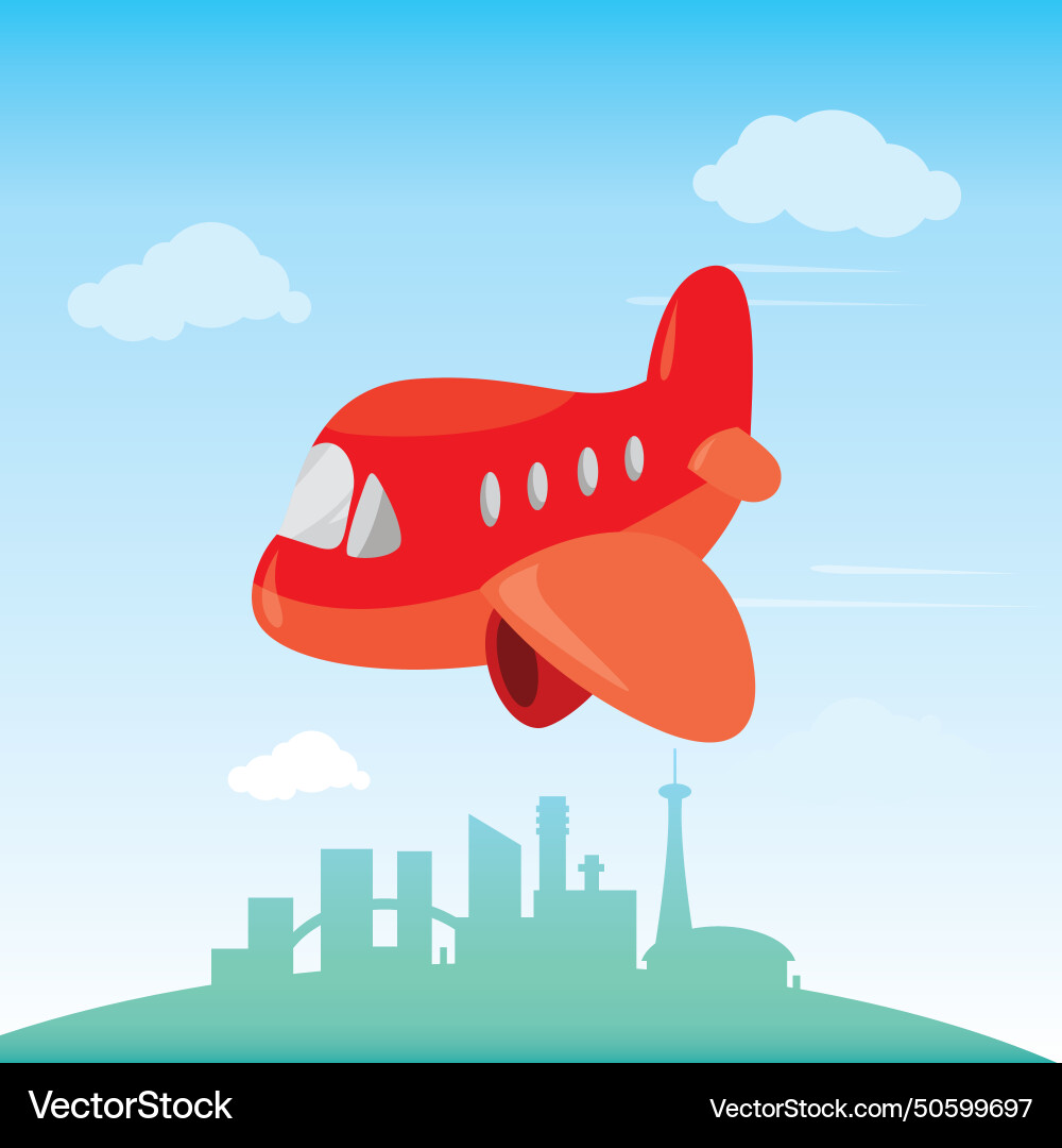 Cartoon airplane Royalty Free Vector Image - VectorStock