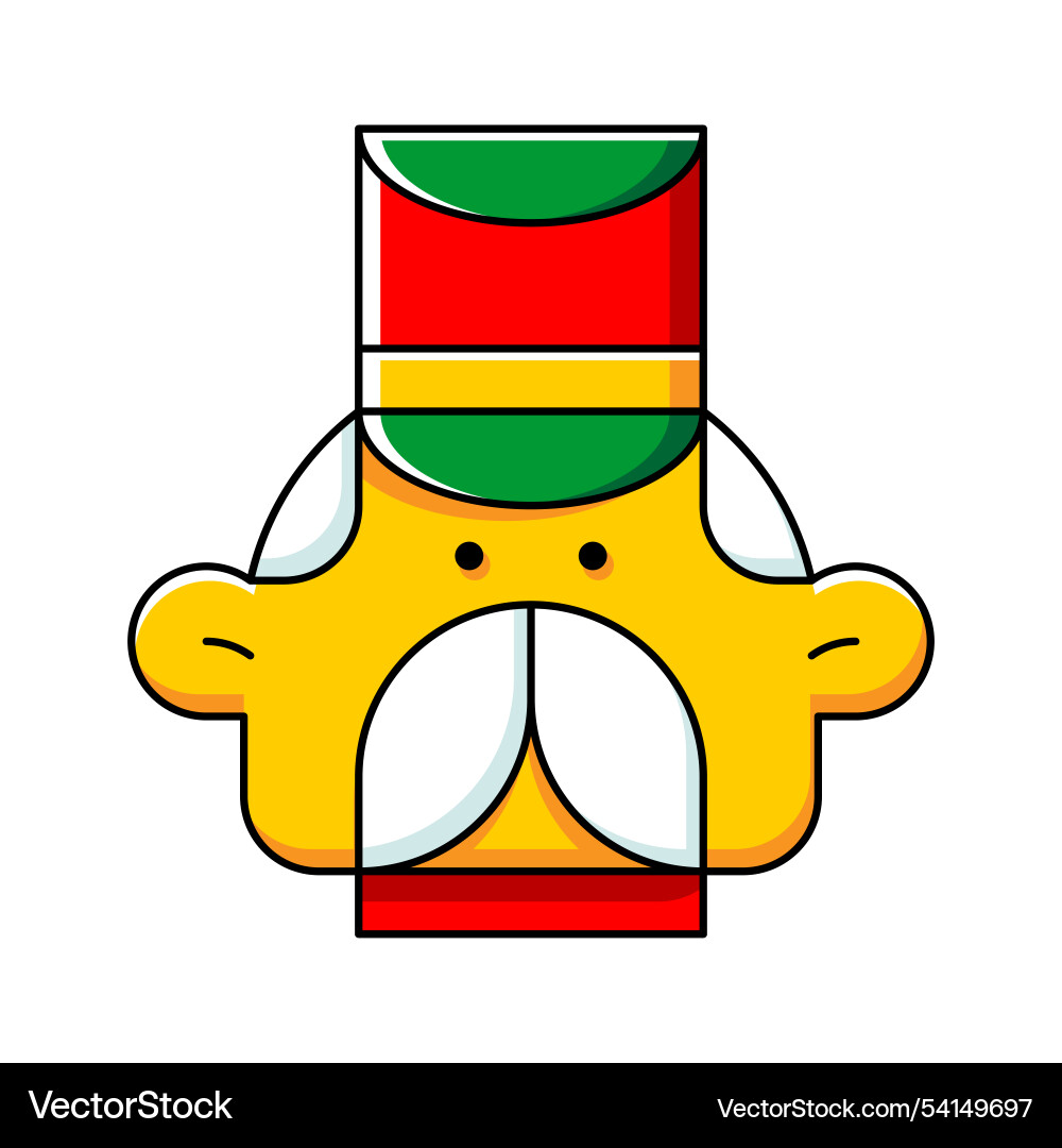 Christmas nutcracker face icon Royalty Free Vector Image