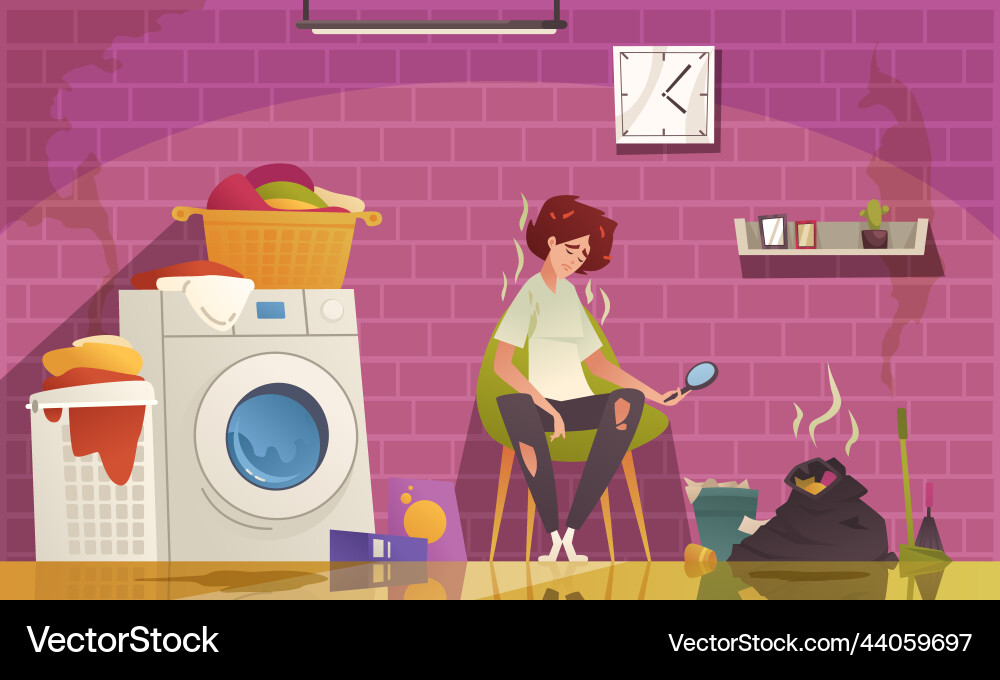 Dirty room cartoon Royalty Free Vector Image - VectorStock