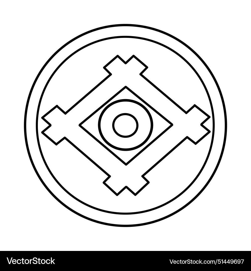 Japanese style design sign kamon Royalty Free Vector Image