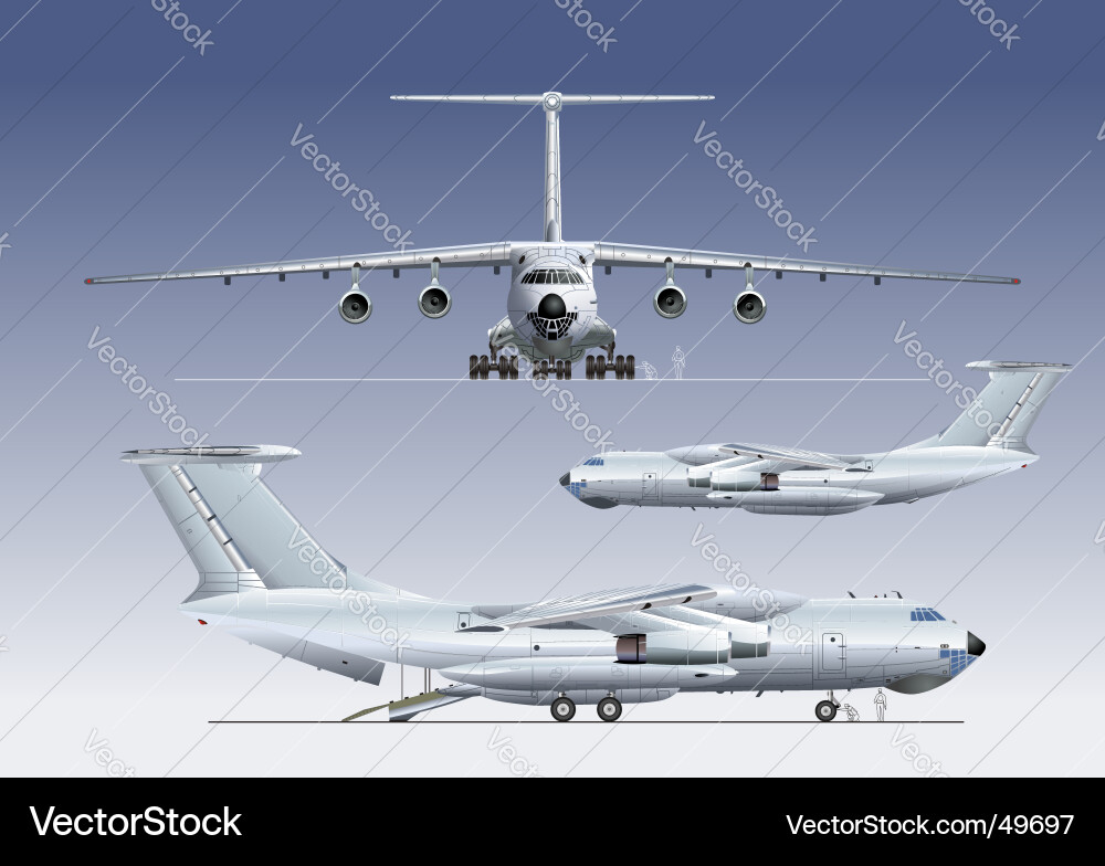 Large Cargo Airplane Royalty Free Vector Image