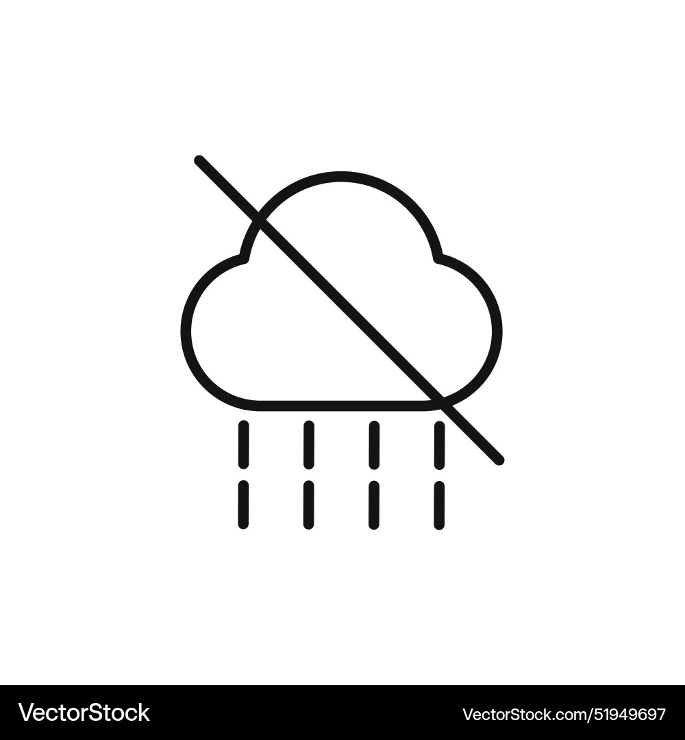No rain logo sign outline Royalty Free Vector Image