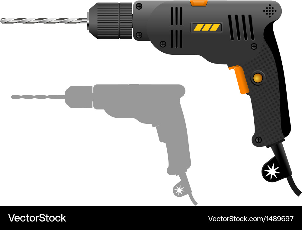 Power drill Royalty Free Vector Image - VectorStock